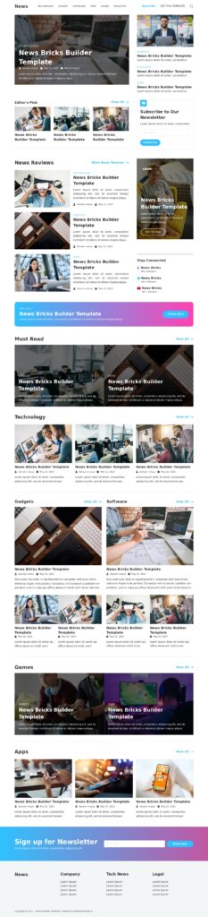 News Website Template – News Website Template By BricksTemplates.io